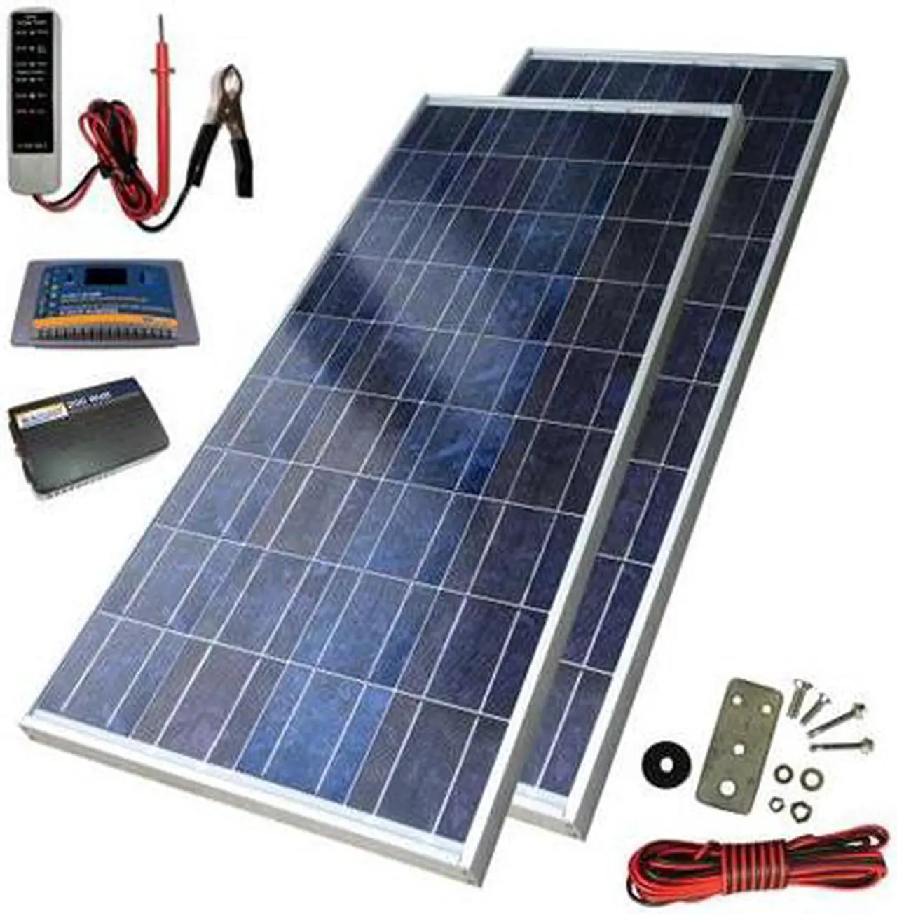 Sunforce 39626 160W Solar Back up Kit w/200W Inverter and 30A Dig ...