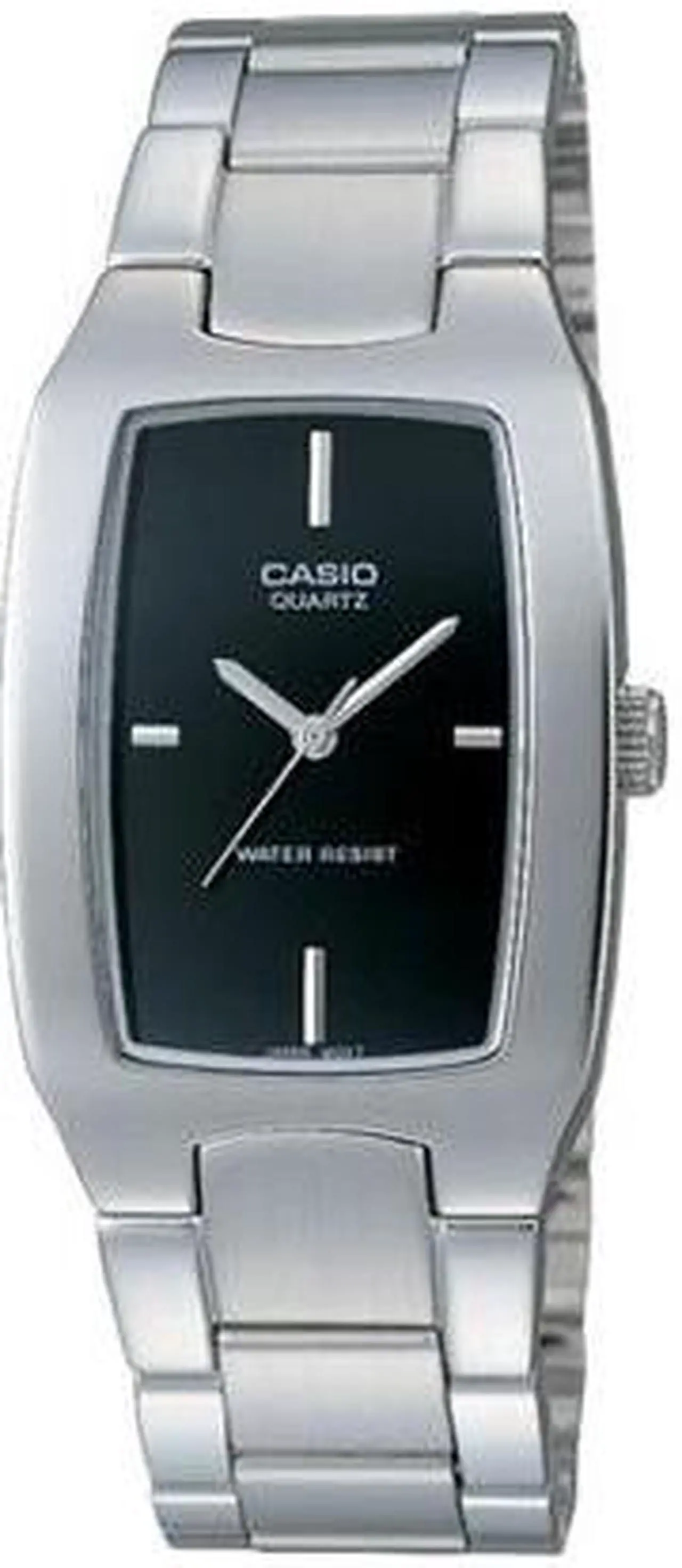 CASIO 3 Hand Analog Watch, Silver Band Black Watch Face - Newegg.com