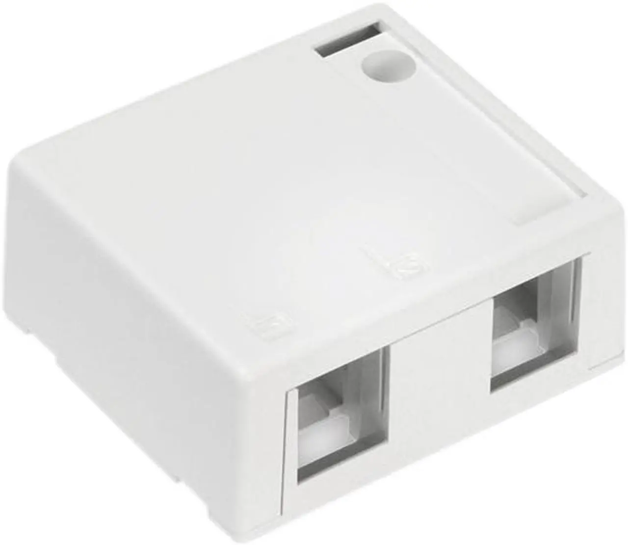 Leviton(R) 41089-2WP QuickPort(R) 2-Port Surface-Mount Housing (White ...
