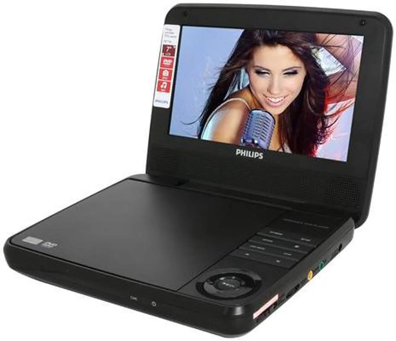 Refurbished: PHILIPS PET741B/37B 7" Portable DVD Players - Black ...