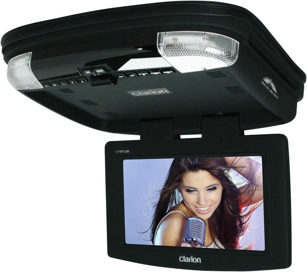 Clarion 8" Wide Screen Overhead Monitor With Built-In DVD Player ...