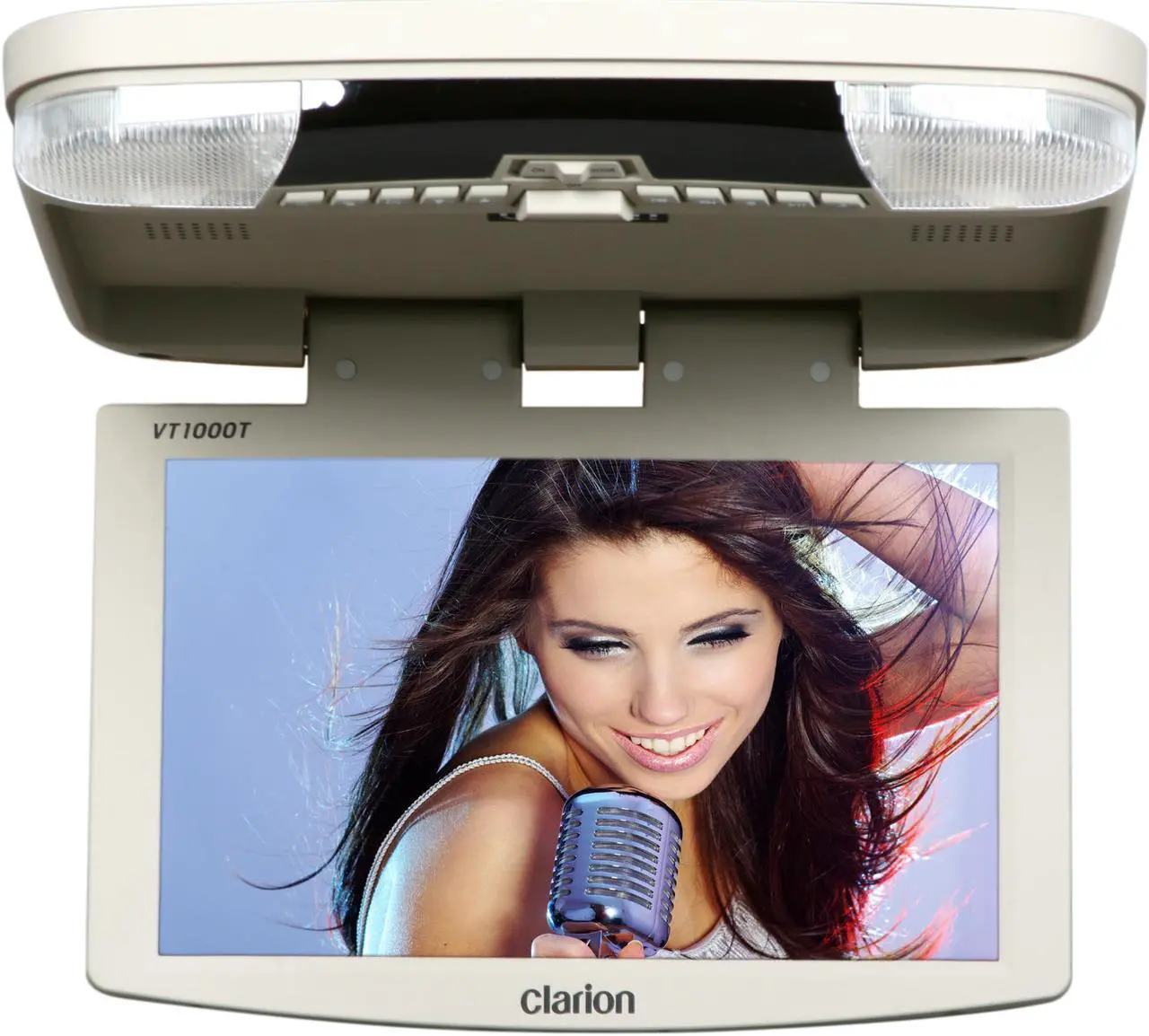 Refurbished: Clarion 10.2" Wide Screen LCD Overhead Color Monitor w/DVD ...