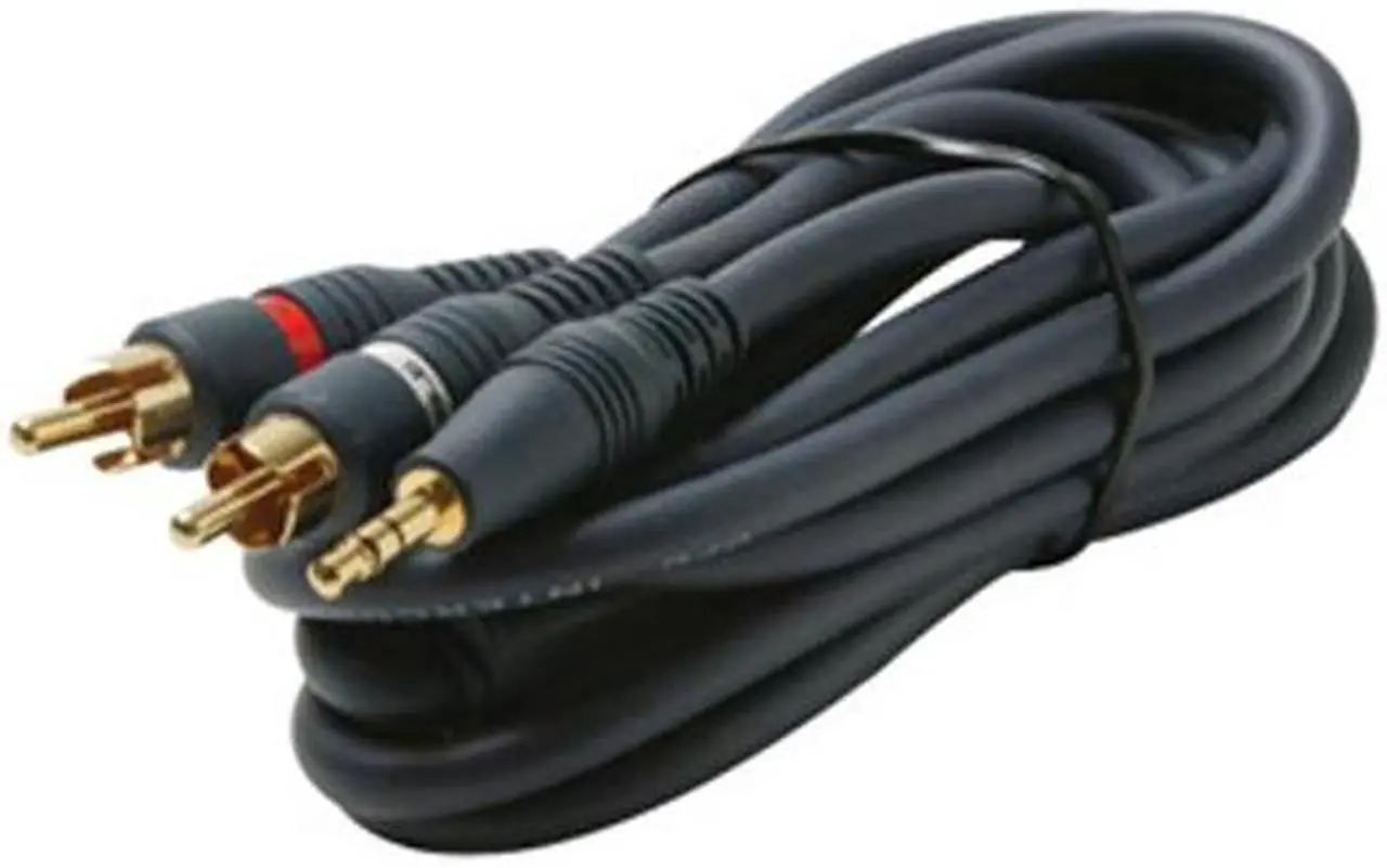 STEREN 254-045 6 ft. 3.5mm Stereo Plug to 2-RCA Plug Y Audio Cable ...