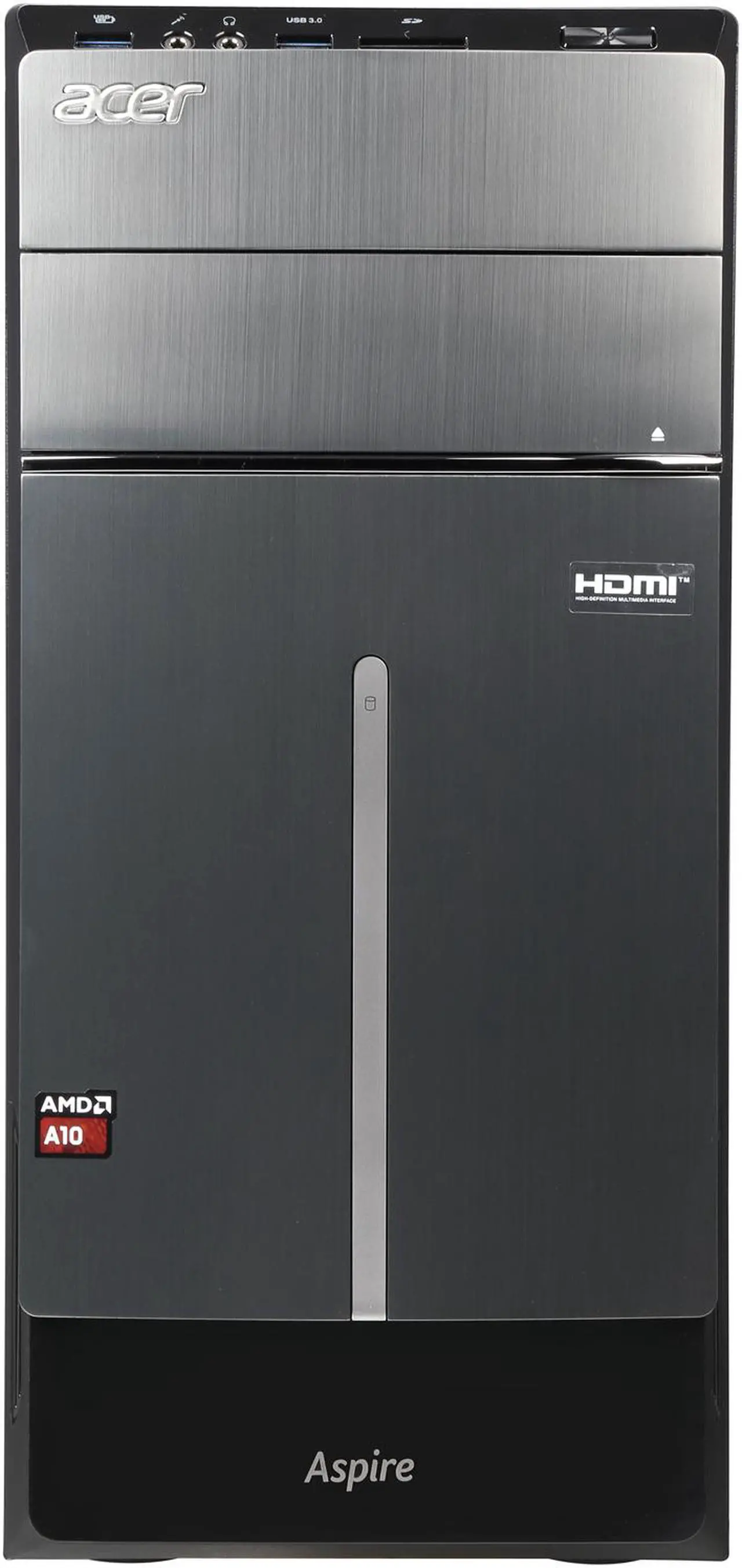 Acer Desktop PC Aspire T ATC-120-UR12 AMD A10-7800 8GB DDR3 1TB HDD ...
