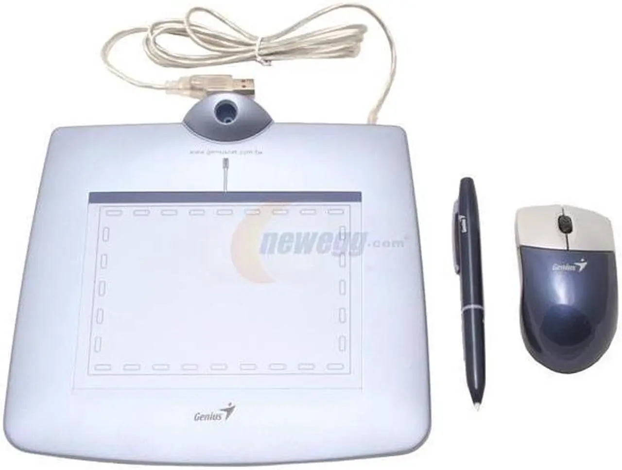 Genius MousePen 5x4 USB Cordless Pressure Sensitive Natural Mouse and ...