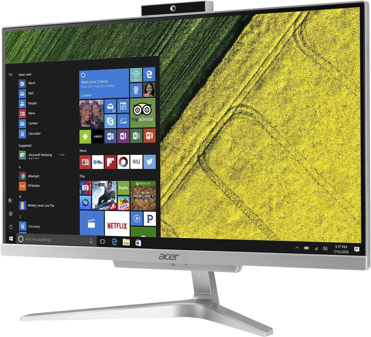 Acer All-in-One Computer Aspire C22-860-UR11 Intel Core i3-7100U 4GB ...