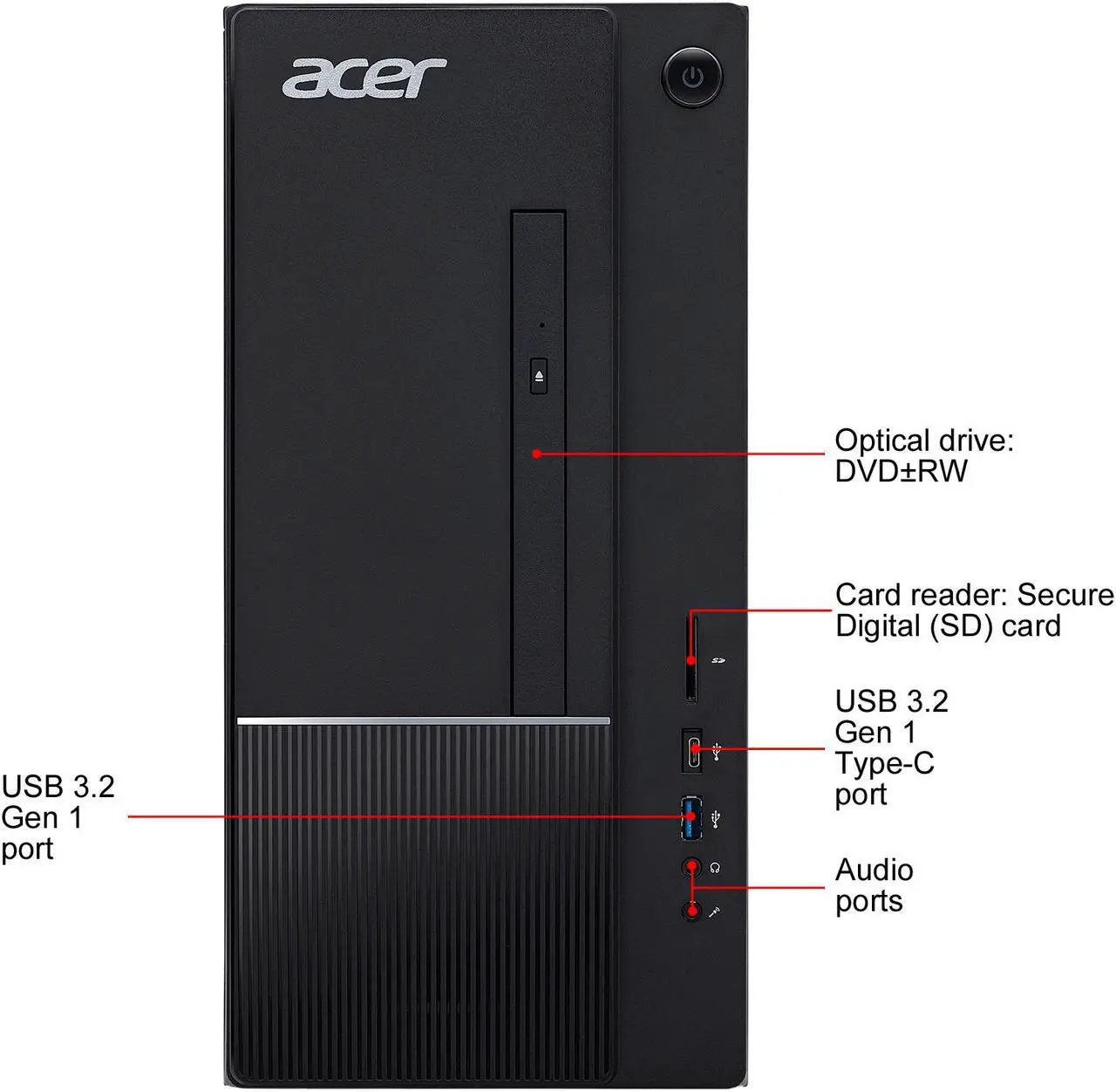 Acer Aspire TC - Intel Core i5-10400 - 8 GB DDR4 - 1 TB HDD - Intel UHD ...