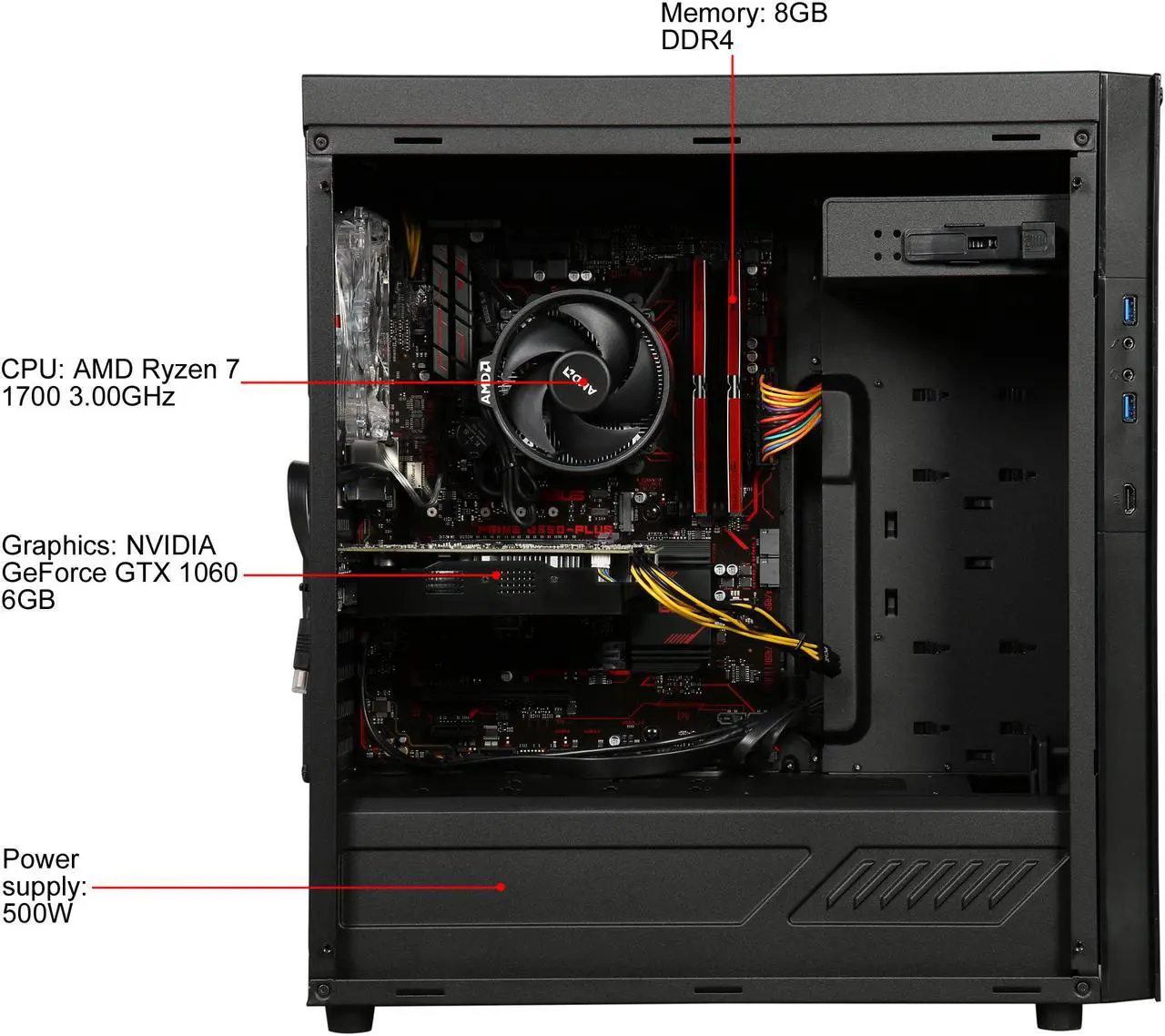 Open Box: ABS Battlebox Essential Meteor-X Gaming Desktop PC NVIDIA ...