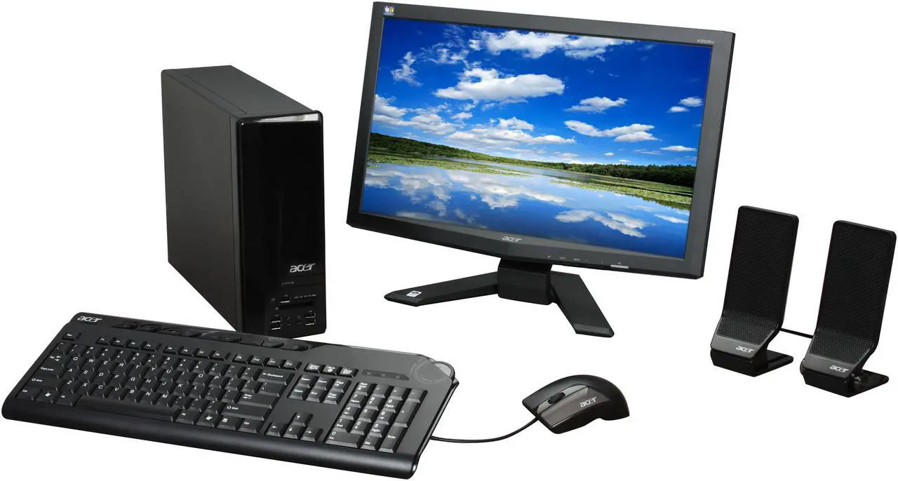 Acer Desktop PC Aspire AX1200-B1781A AMD Athlon X2 4050e 4GB DDR2 320GB ...
