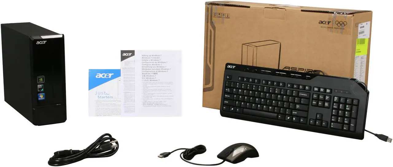 Open Box: Acer Desktop PC Aspire AX1301-U1312 AMD Athlon II X3 425 4GB ...