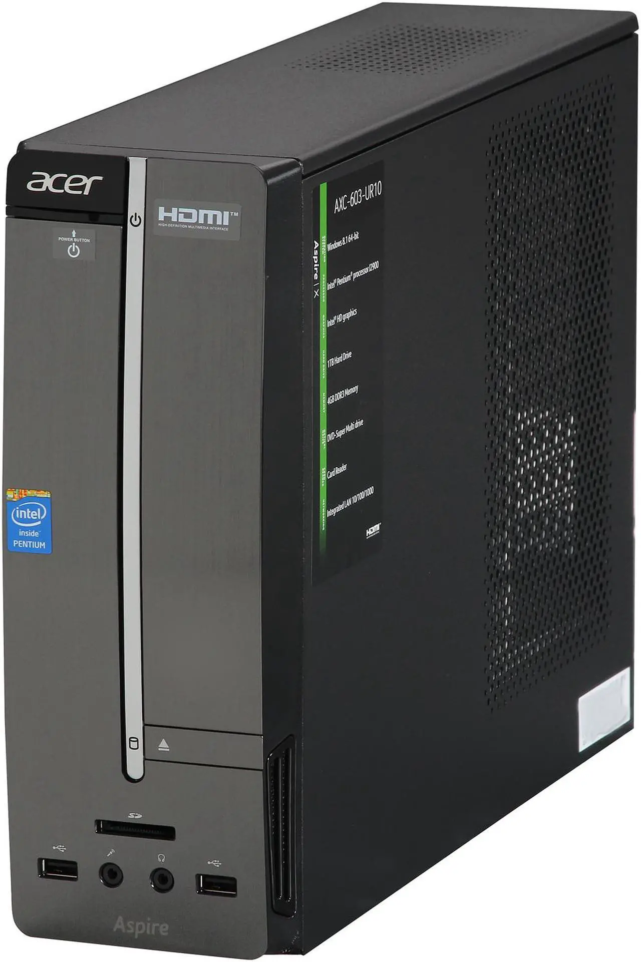 Acer Desktop PC AXC-603-UR10 Intel Pentium J2900 4GB DDR3 1TB HDD ...