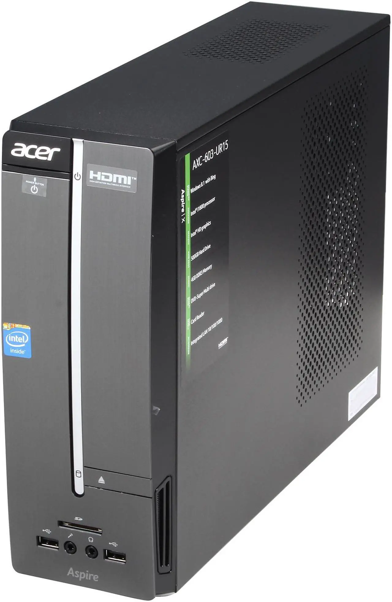 Acer Desktop PC Aspire X AXC-603-UR15 Intel Celeron J1800 4GB DDR3 ...