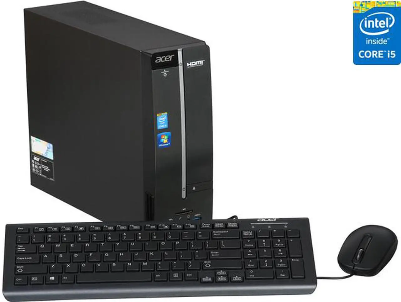 Acer Desktop PC Aspire AXC-605-UR2B Intel Core i5-4440 4GB DDR3 1TB HDD ...