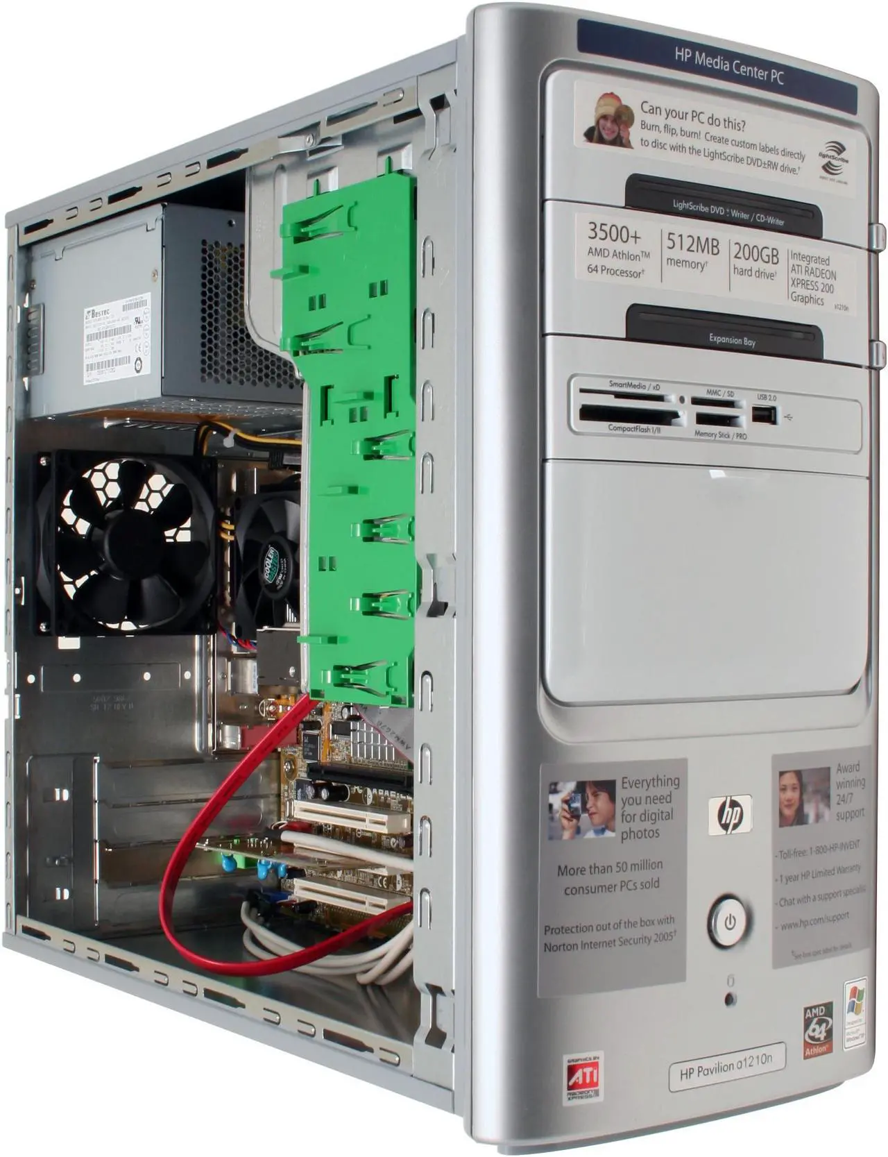 HP Desktop PC Pavilion a1210n(ED895AA) 3500+(2.20 GHz) 512MB DDR 200GB ...