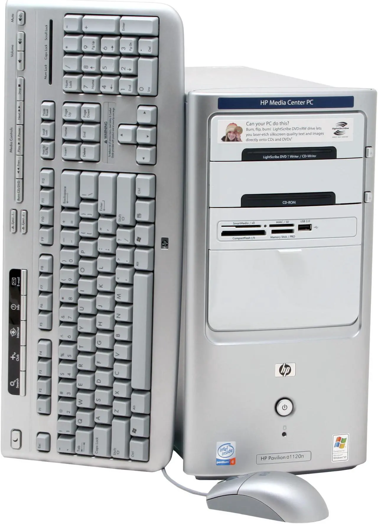 HP Desktop PC Pavilion a1120n (PX759AA) Intel Pentium 4 519 512MB DDR2 ...