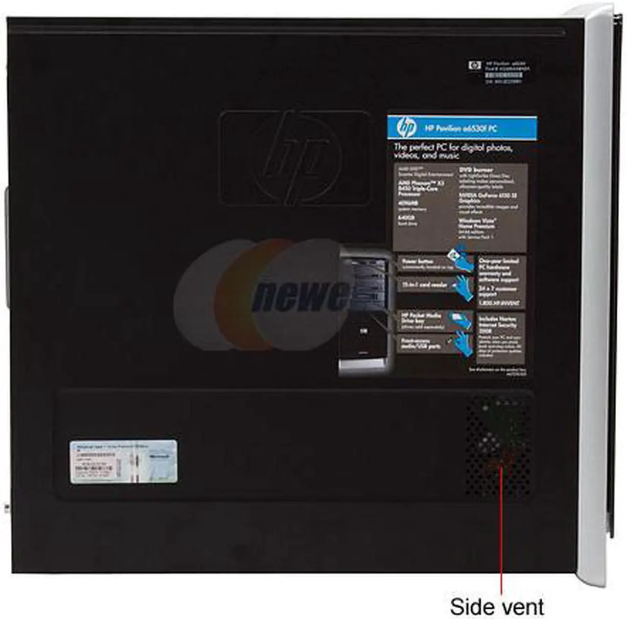 HP Desktop PC Pavilion A6530F(KQ496AA) AMD Phenom X3 8450 4GB DDR2 ...