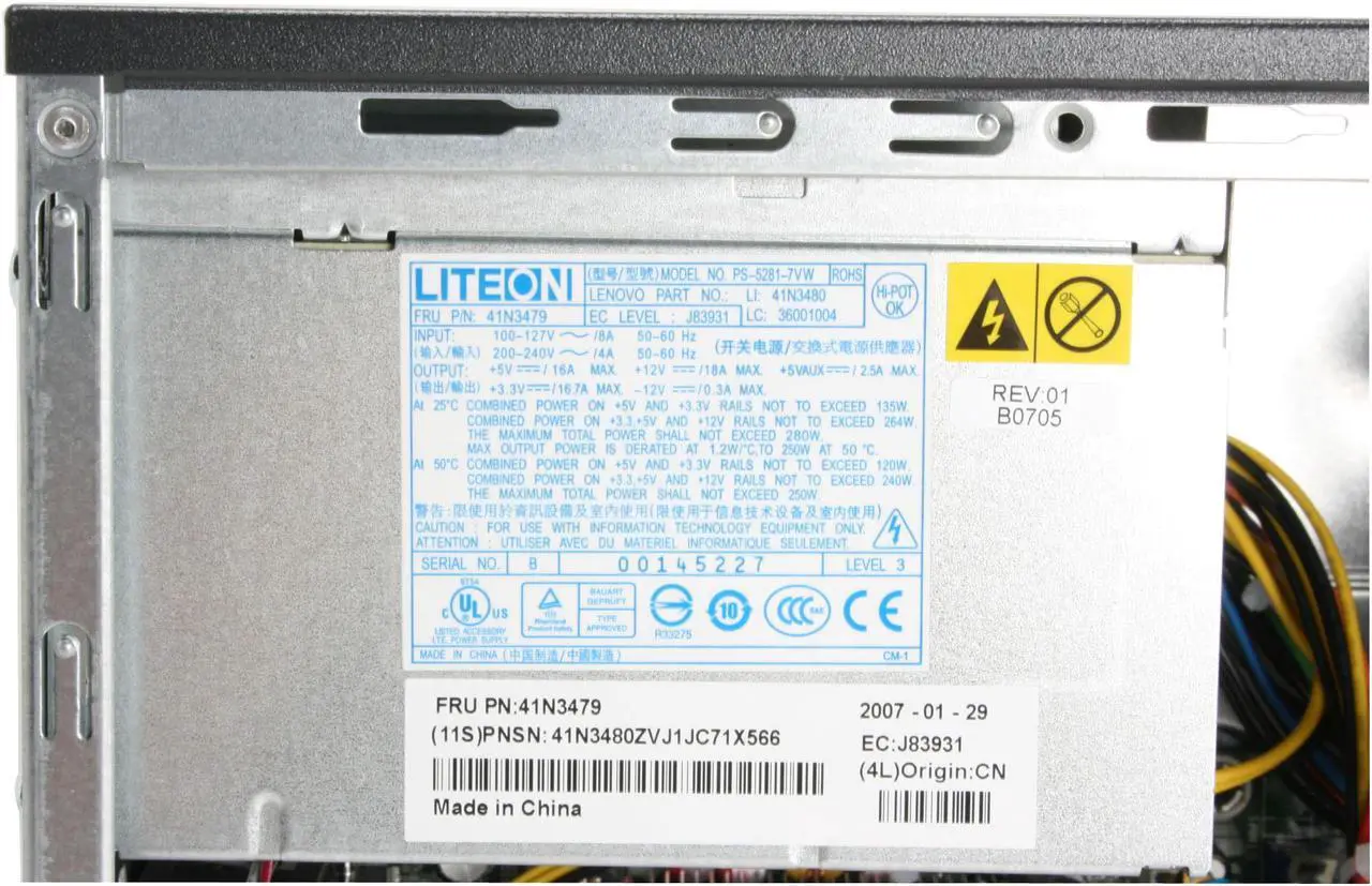 ThinkCentre Desktop PC A55(8705FGU) Intel Pentium D 925 1GB DDR2 160GB ...