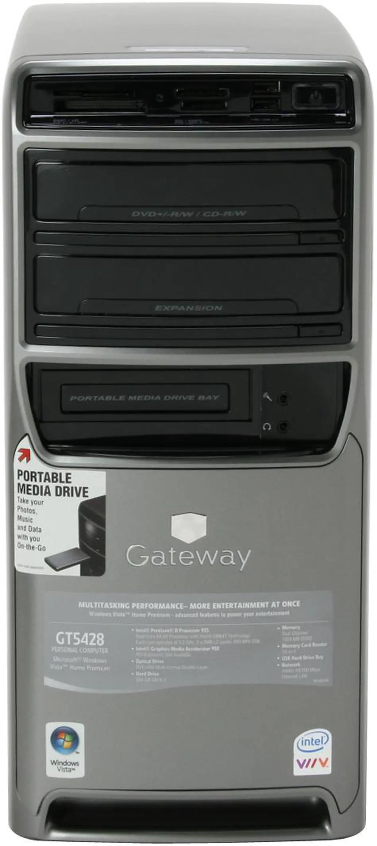 Gateway Desktop PC GT5428 Intel Pentium D 935 1GB DDR2 250GB HDD ...