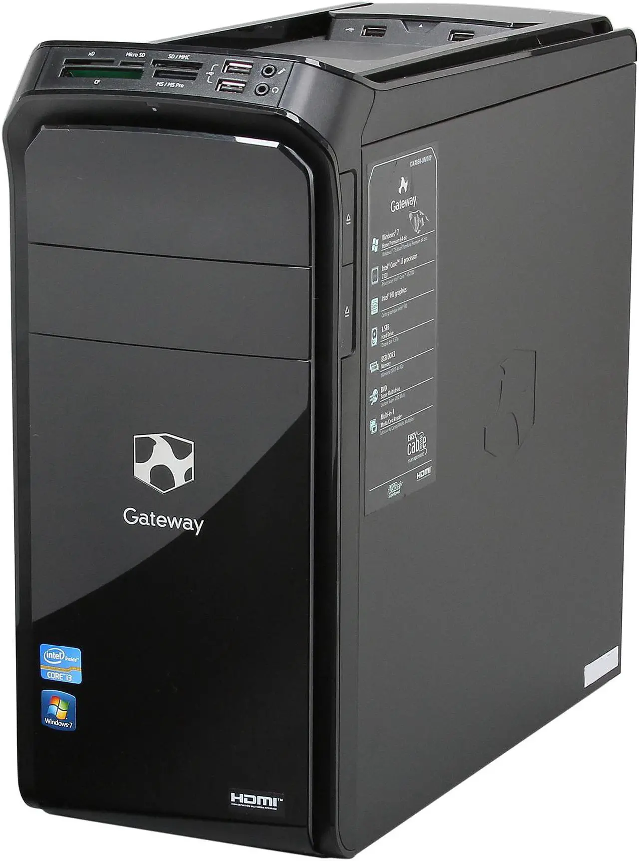 Gateway Desktop PC DX4860-UM10P (PT.GCPP2.022) Intel Core i3-2120 8GB ...