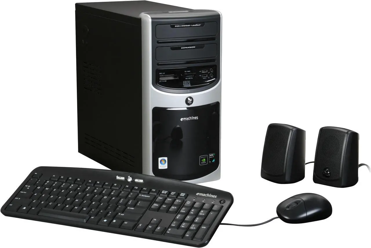 eMachines Desktop PC ET1161-07 AMD Athlon X2 4050e 3GB DDR2 320GB HDD ...