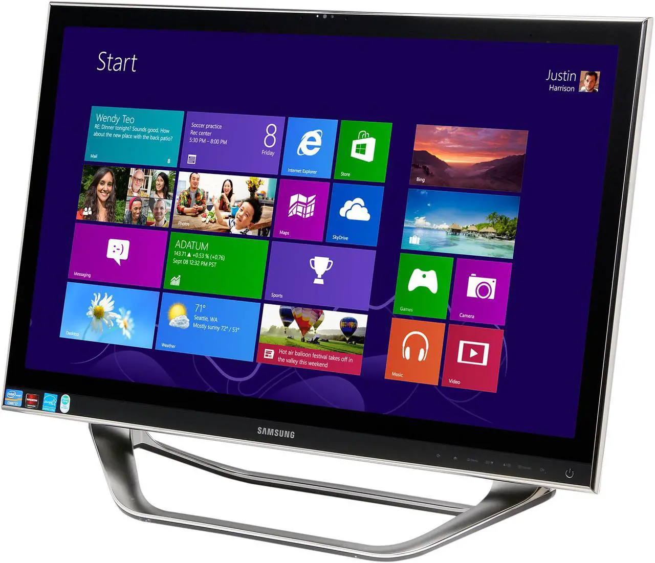 Samsung All-in-One PC Series 7 DP700A7D-S03US Intel Core i7-3770T 8GB ...