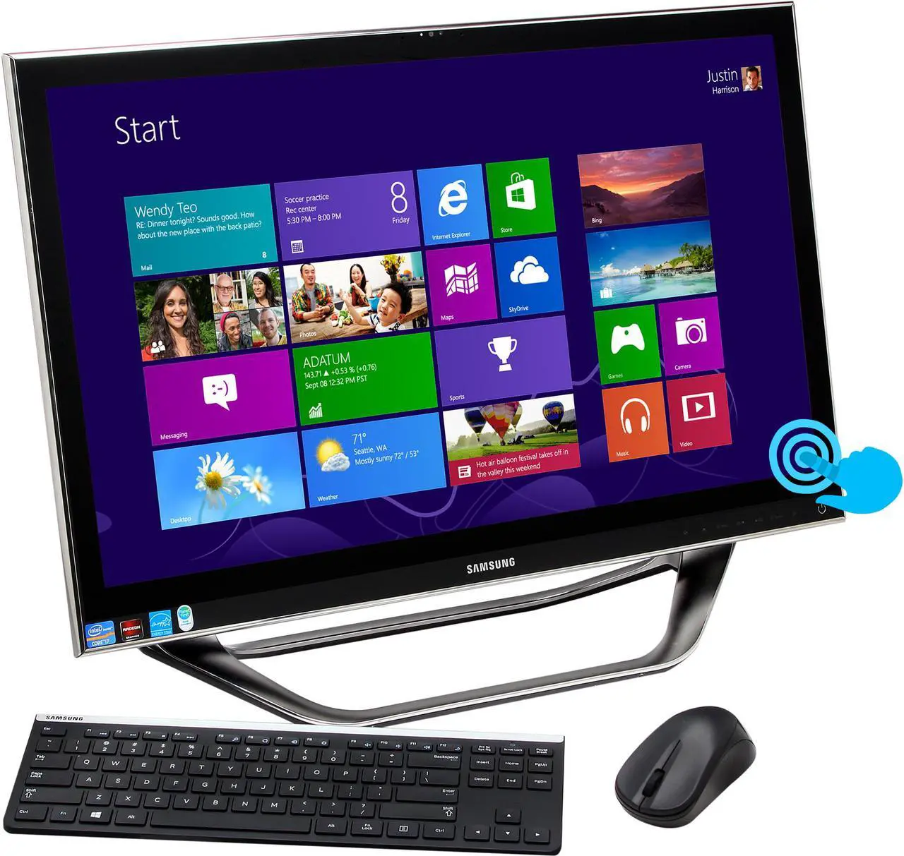 Samsung All-in-One PC Series 7 DP700A7D-S03US Intel Core i7-3770T 8GB ...