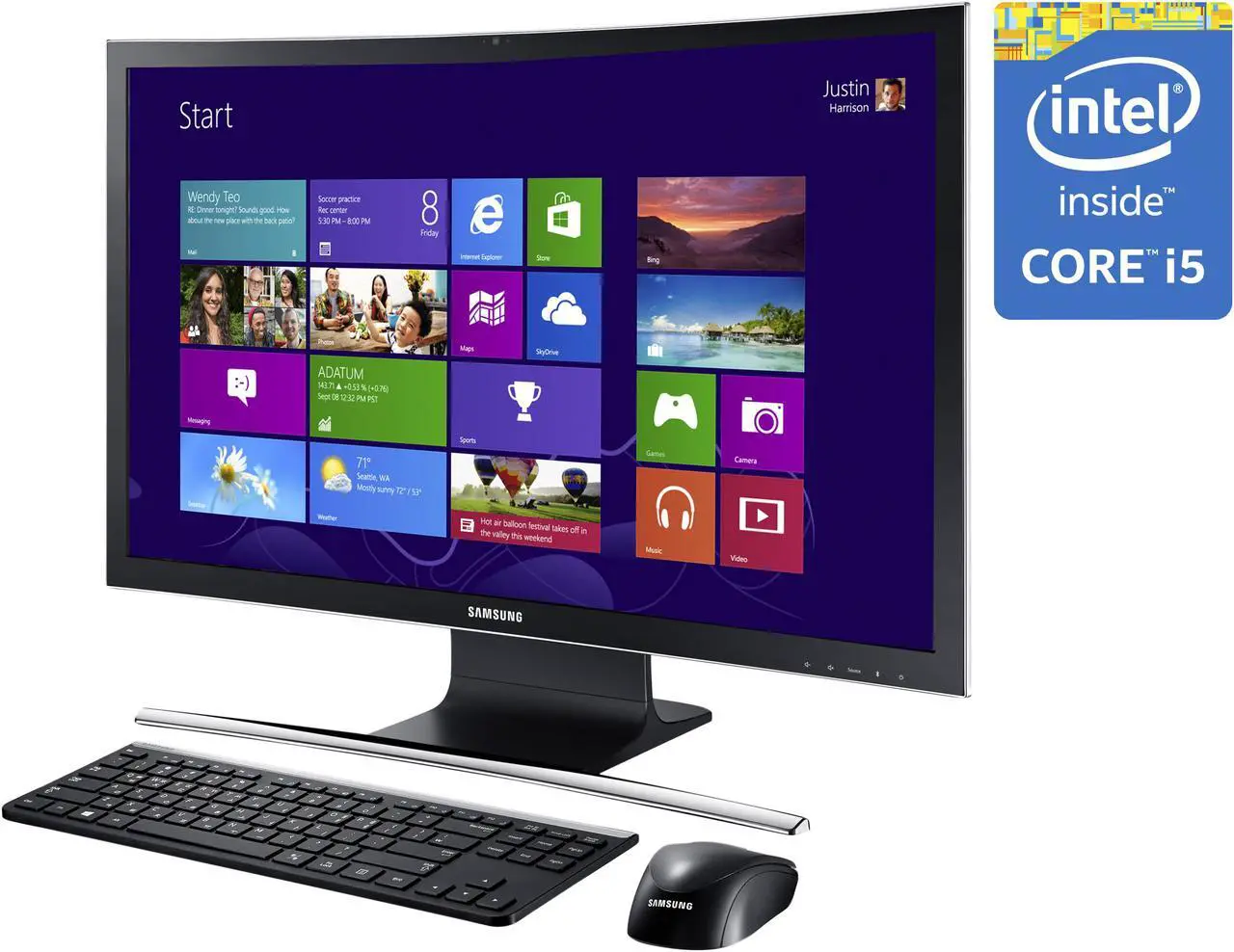 Samsung All-in-One PC ATIV One 7 Curved DP700A7K-K01US Intel Core i5 ...