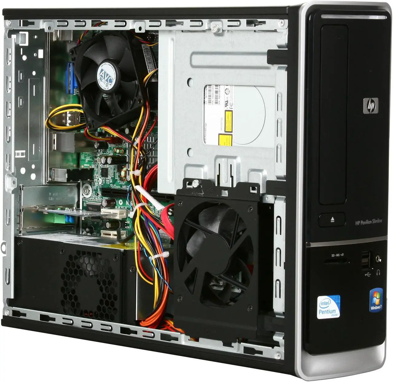 Refurbished: HP Desktop PC Pavilion Slimline S5257C(NY607AAR) Intel Pentium E5300 4GB DDR2 500GB ...
