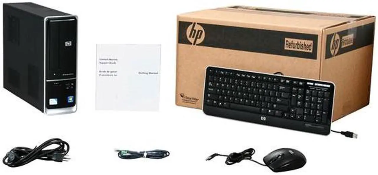 Refurbished: HP Desktop PC Pavilion Slimline S5212Y(VT493AAR#ABA) Intel Pentium E5200 3GB DDR2 ...