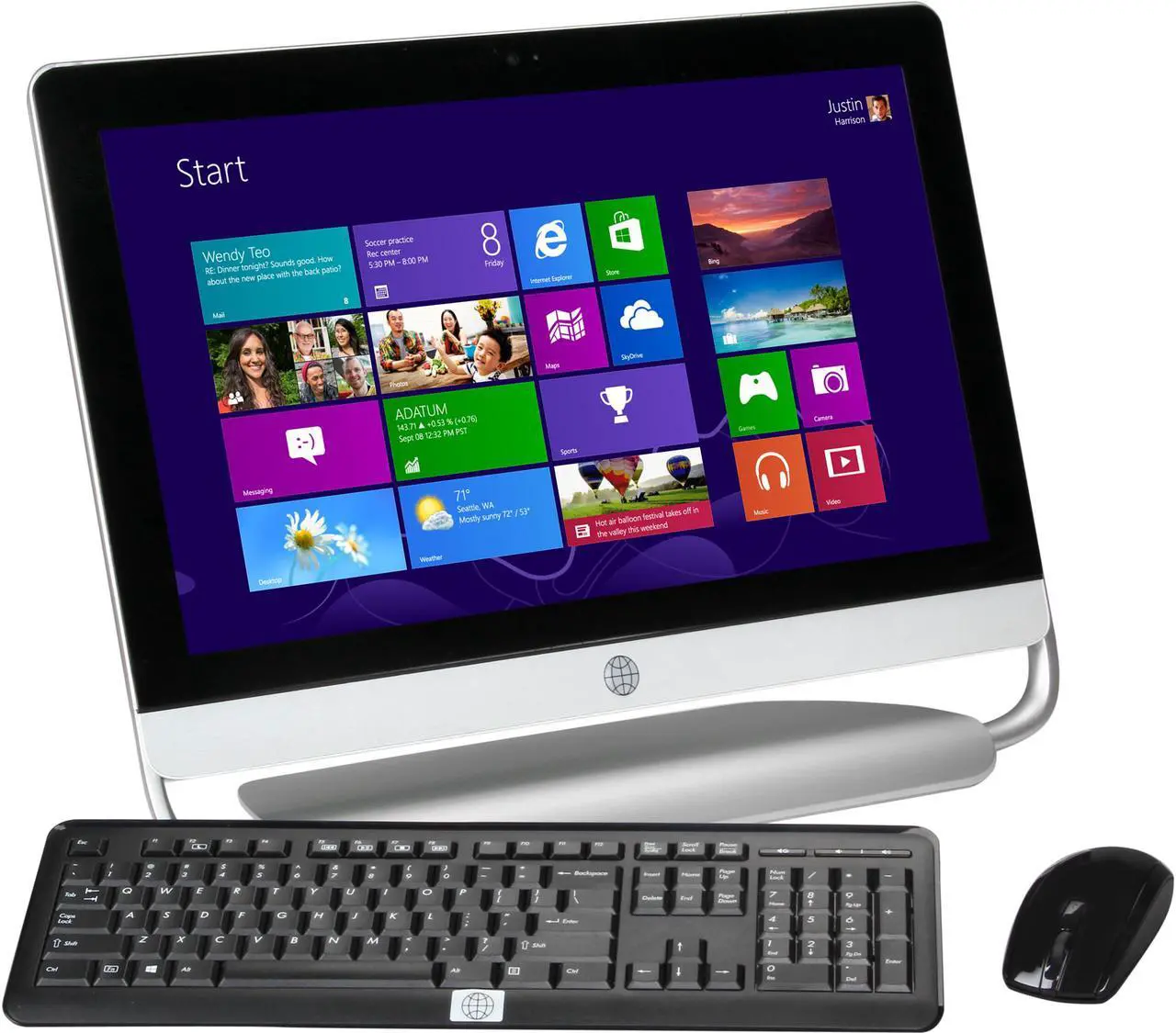 Refurbished: HP Debranded All-in-One PC ENVY TSA-493D-ES32-W8PRO Intel ...