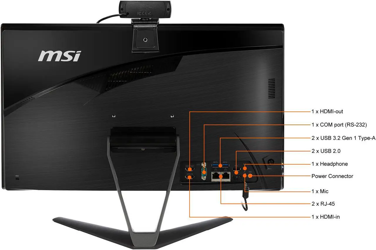 MSI All-in-One Computer PRO 22XT 10M-660US Intel Core i7-10700 8GB DDR4 ...
