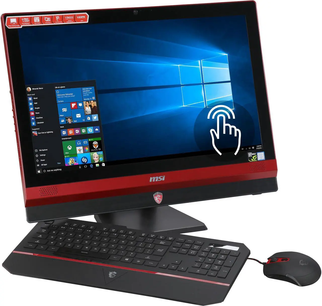 MSI All-in-One Computer Gaming 24T 6QE-030US Intel Core i7 6700HQ (2.6 ...