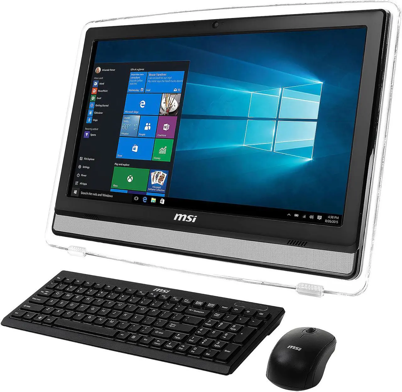 MSI All-in-One Computer Pro 22ET 6M-035US Intel Core i3-6100 8GB DDR4 ...