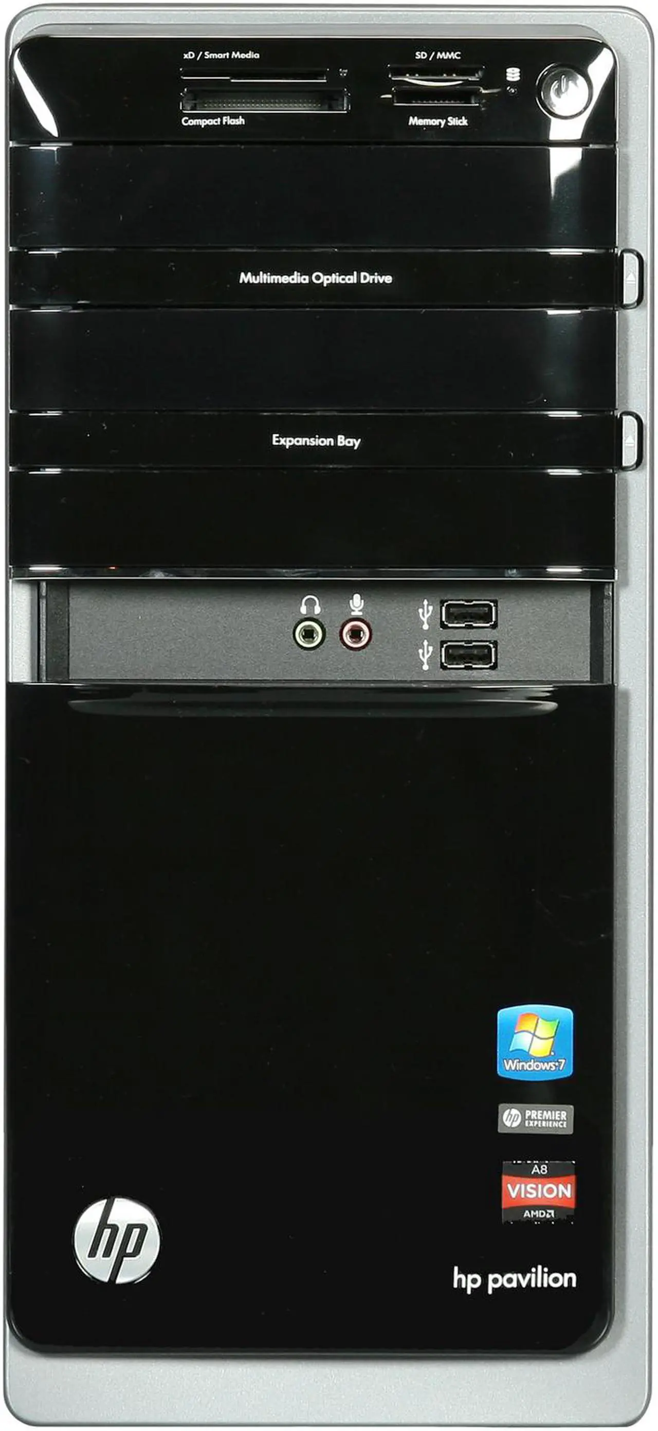 HP Desktop PC Pavilion p7-1225 (QW839AA#ABA) AMD A8-3820 8GB DDR3 1TB ...