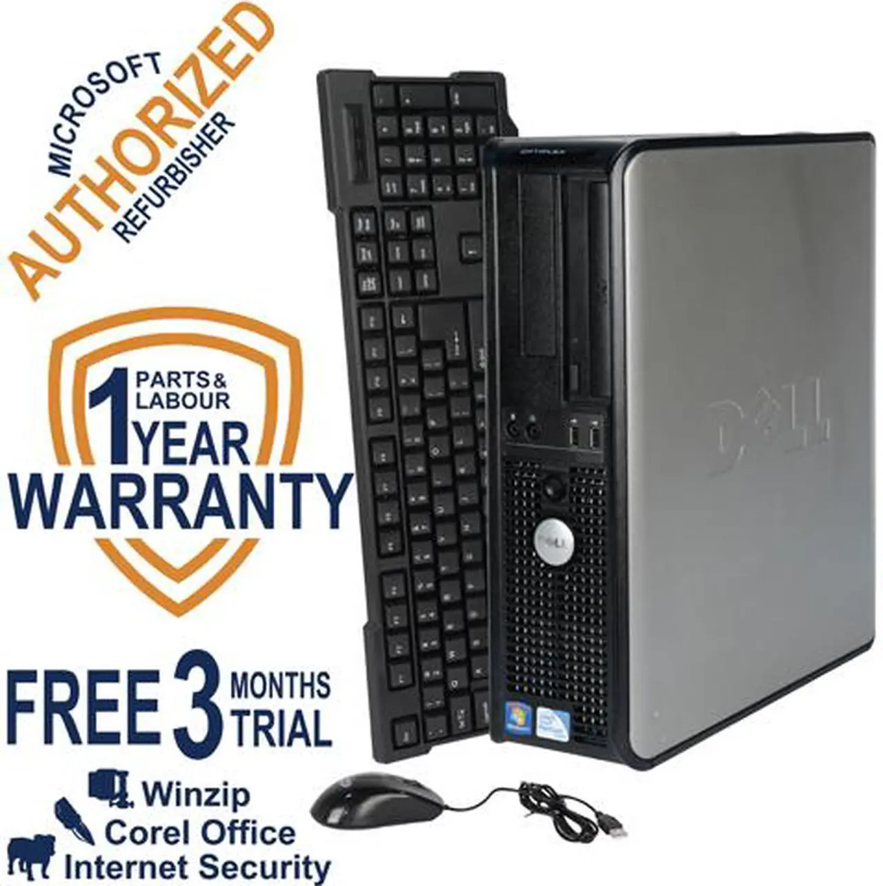 Refurbished: DELL Desktop Computer 745 Intel Core 2 Duo E6300 4GB DDR2 ...