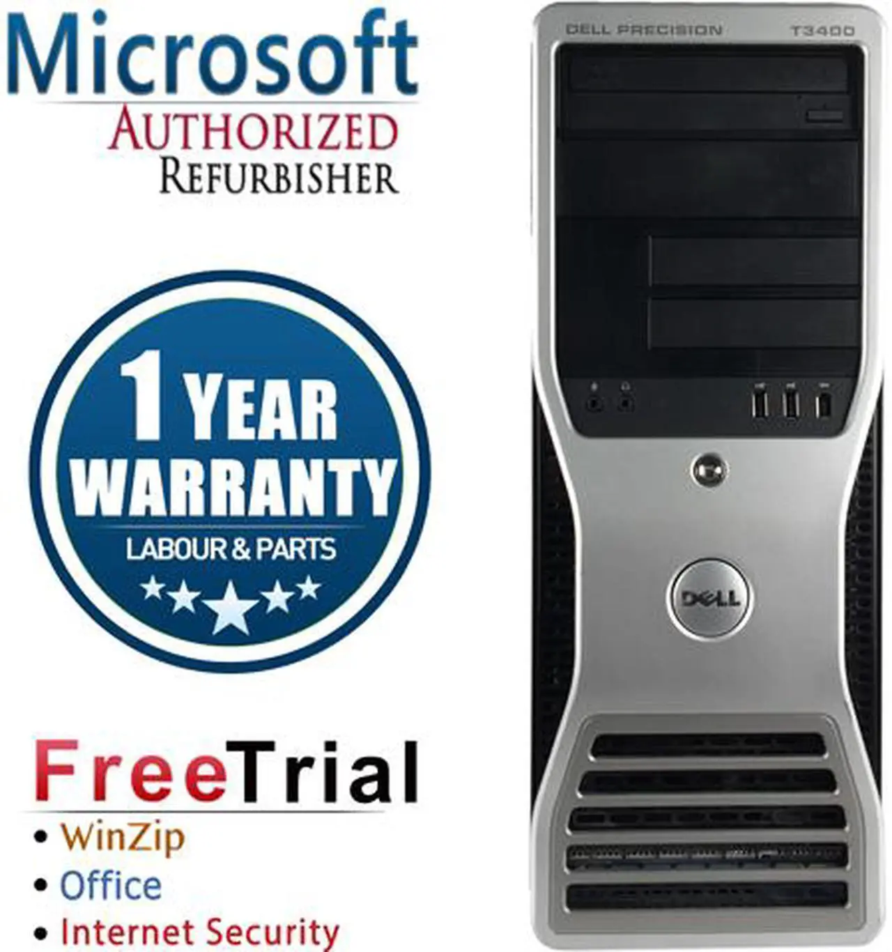 Refurbished: DELL Desktop Computer Precision T3400 Intel Core 2 Duo ...