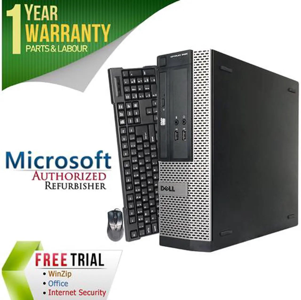 Refurbished: DELL Desktop Computer OptiPlex 3010 Intel Core i3 3rd Gen 3220 (3.30 GHz) 4 GB DDR3 ...