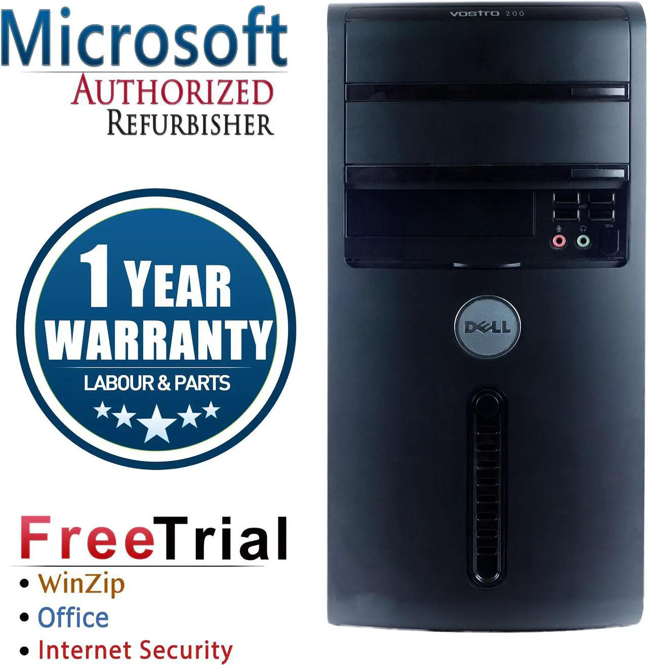 Refurbished: Refurbished DELL Vostro 200 Tower Intel Core 2 Duo E4500 2 ...