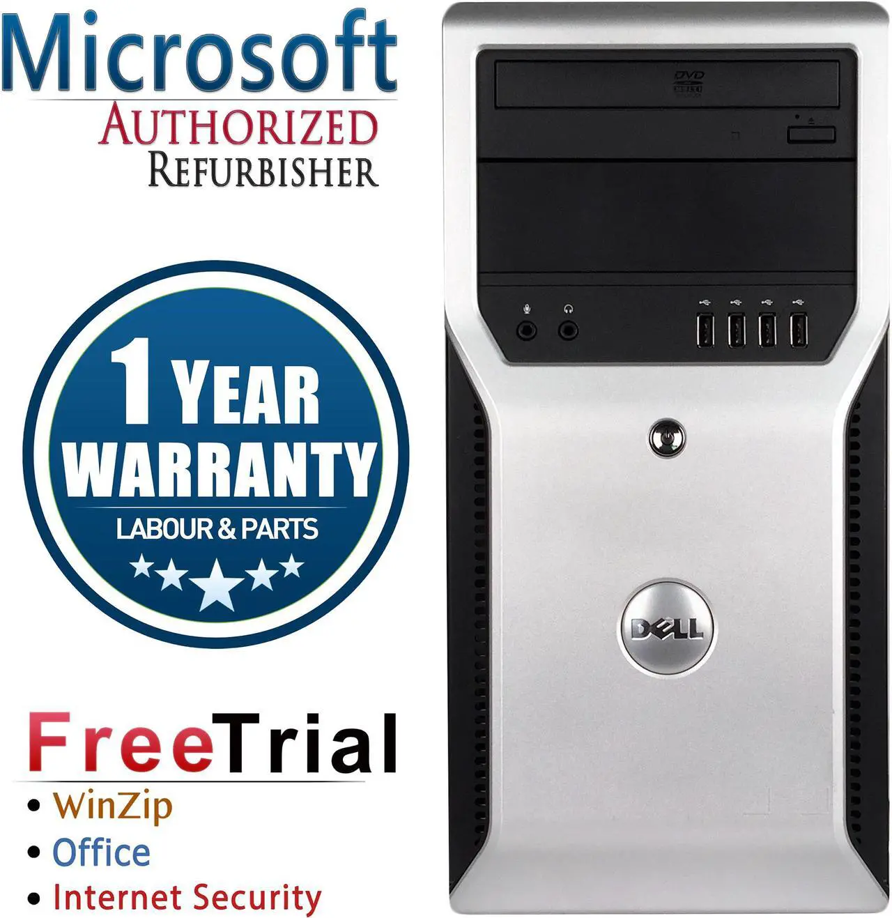 Refurbished: DELL Desktop Computer Precision T1600 Intel Xeon E3-1225 ...