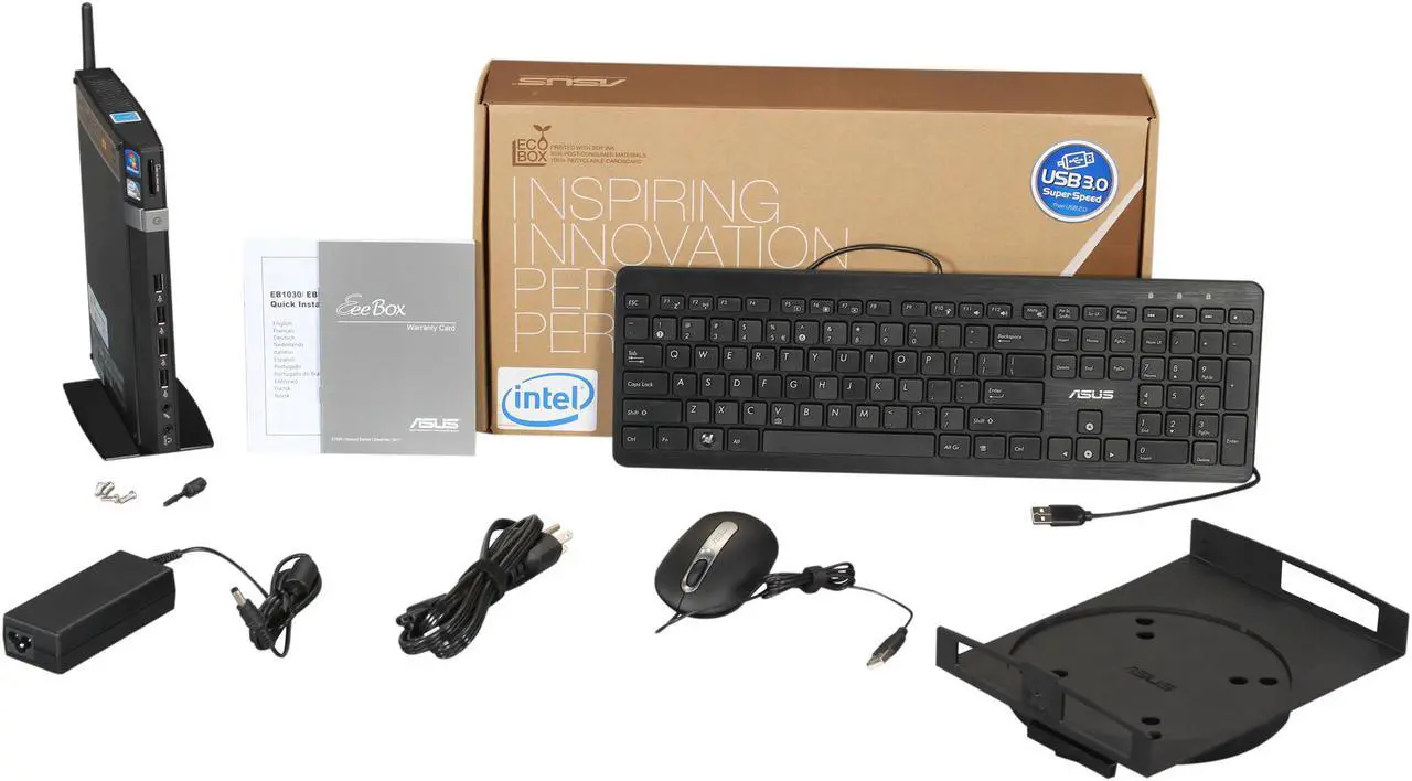 Open Box: ASUS Nettop Eee Box EB1033-B005G Intel Atom D2550 2GB DDR3 ...