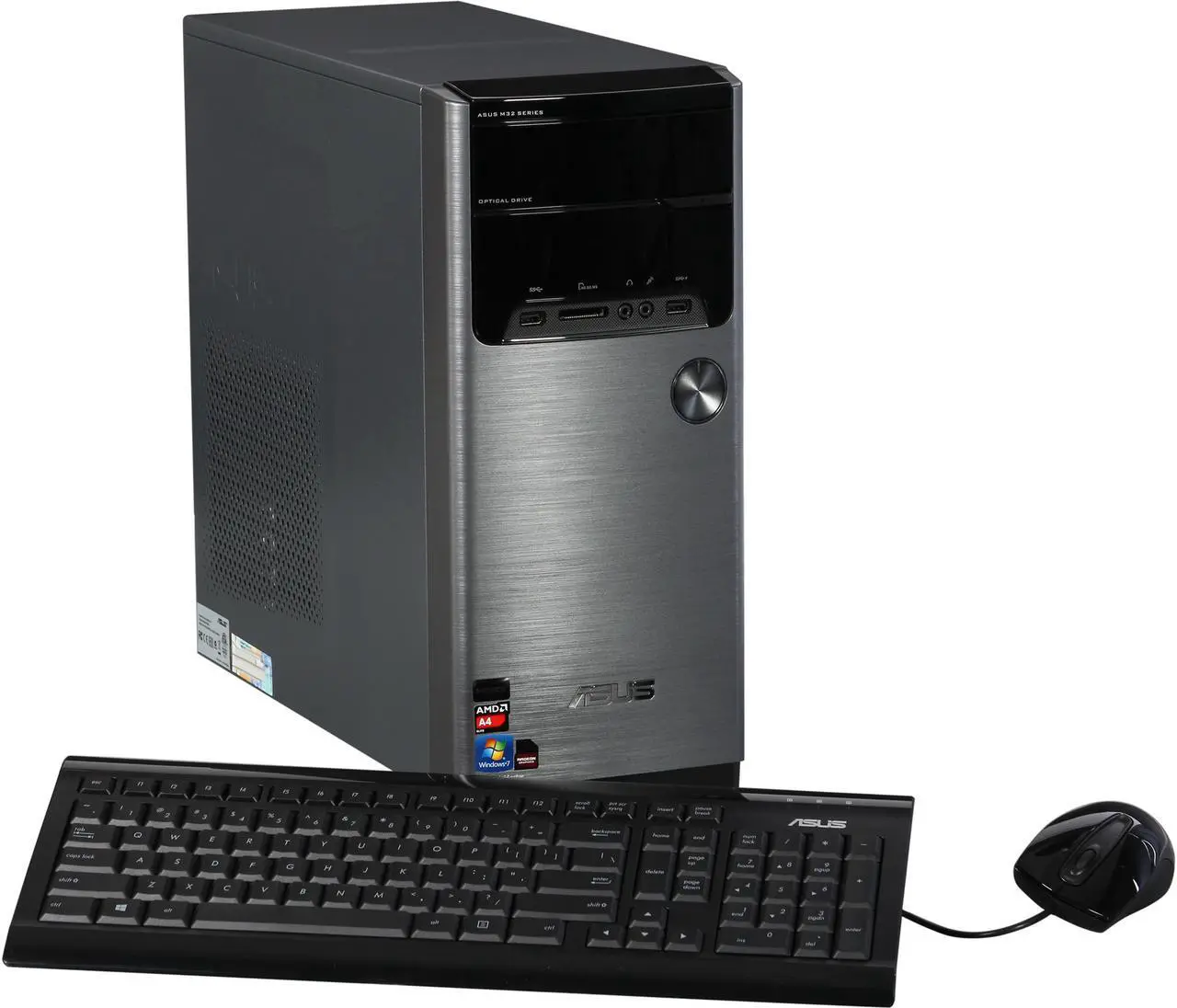 ASUS Desktop PC M32BF-US004O AMD A4-5300 4GB DDR3 1TB HDD AMD Radeon HD ...