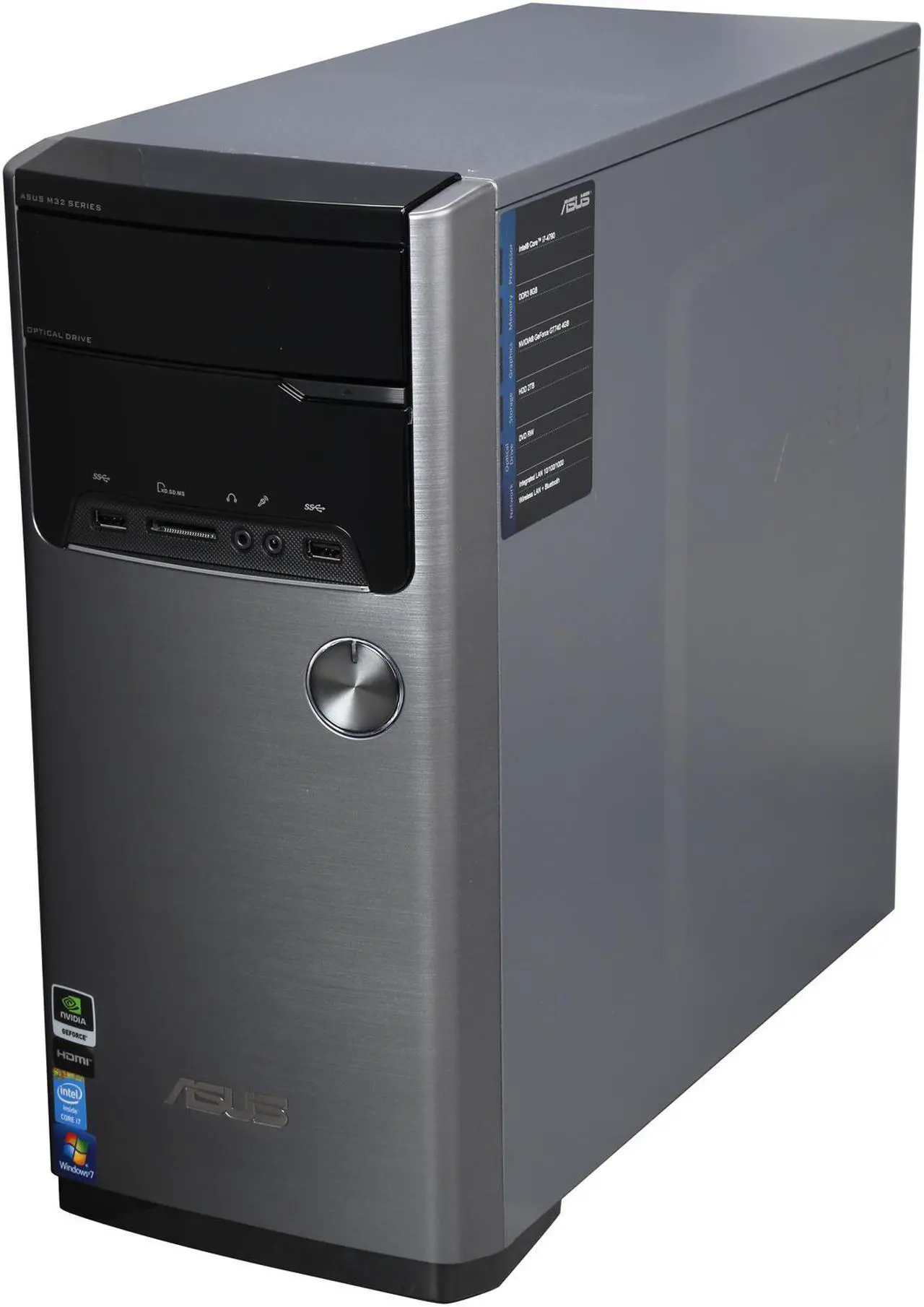 ASUS Desktop PC M32AD-US005O Intel Core i7-4790 8GB DDR3 2TB HDD ...
