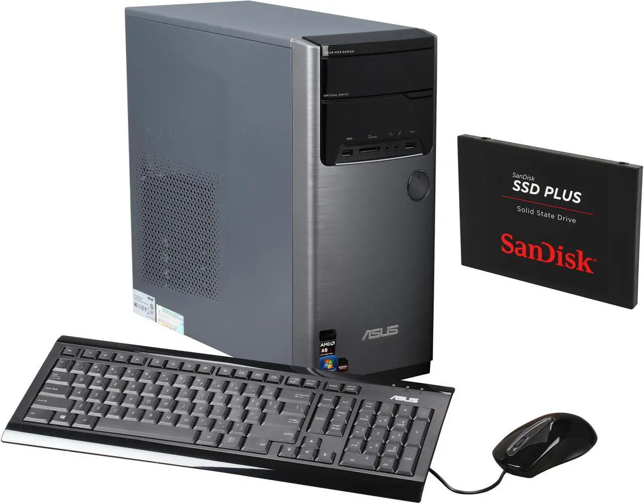 ASUS Desktop PC M32BF-US008O A8-Series APU A8-5500 (3.2 GHz) 4 GB DDR3 ...