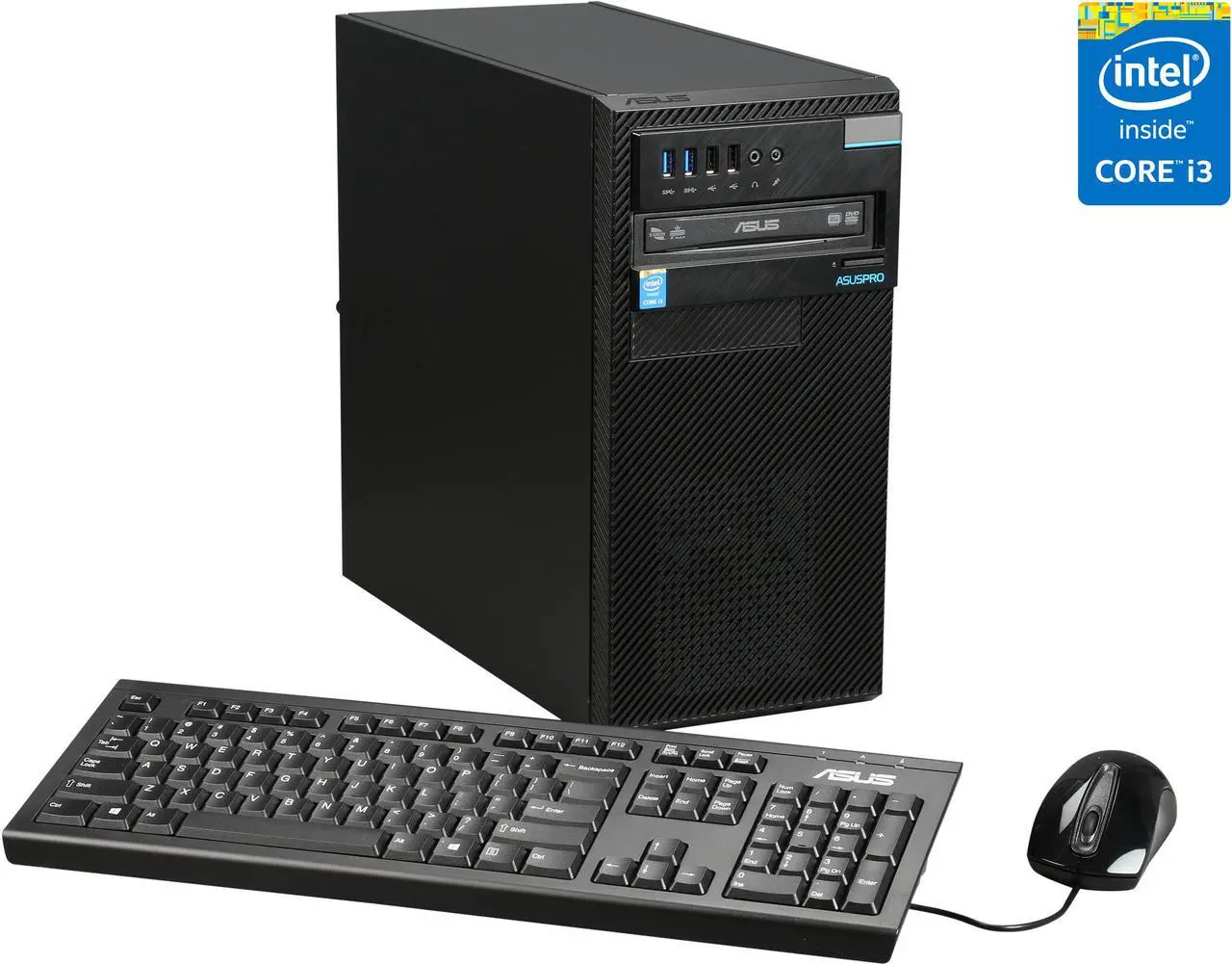 ASUS Desktop Computer D510MT-I34160081F Intel Core i3-4160 4GB DDR3 ...