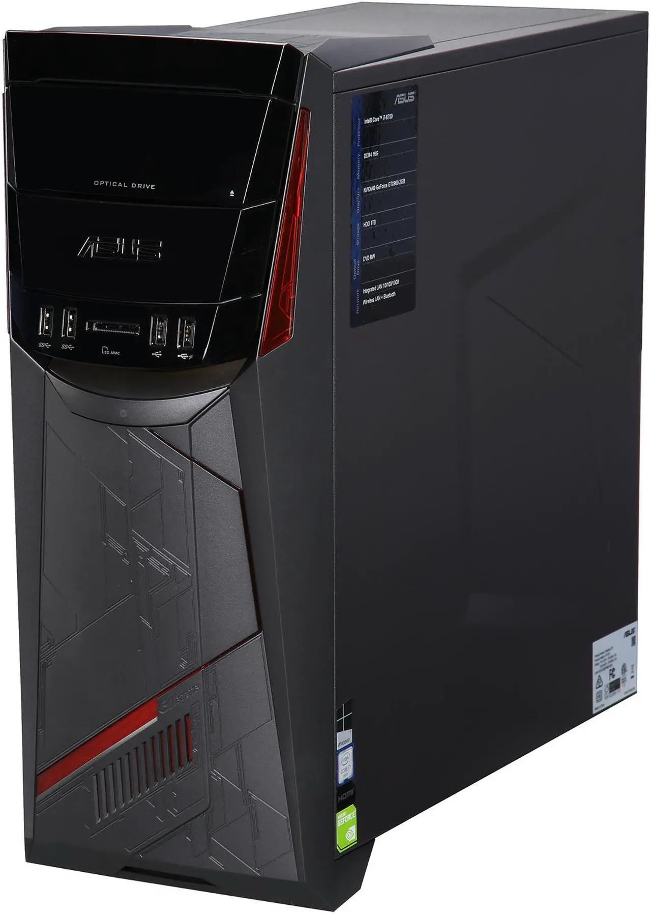 ASUS G11CD-EB71 GeForce GTX 960, Core i7 Performance Gaming Desktop,16 ...
