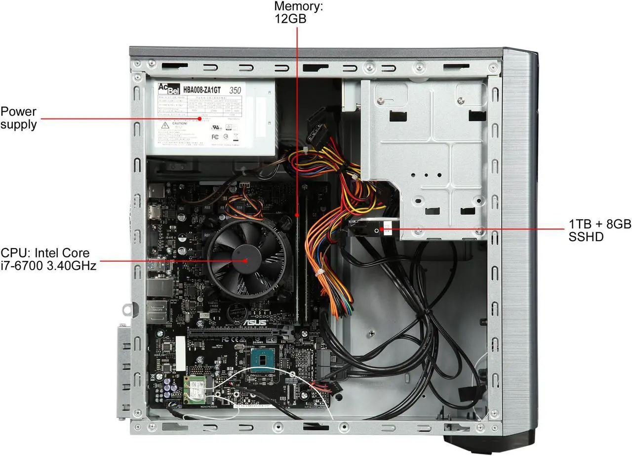 Open Box: ASUS Desktop Computer VivoPC M32CD-B09 Intel Core i7 6th Gen ...