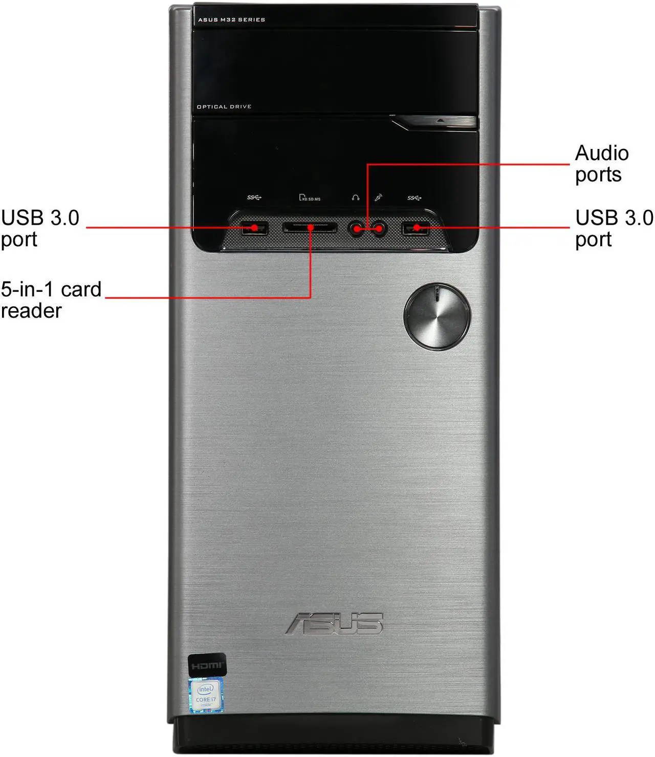 Refurbished: ASUS Desktop Computer M32CD-US010T Intel Core i7 6th Gen ...