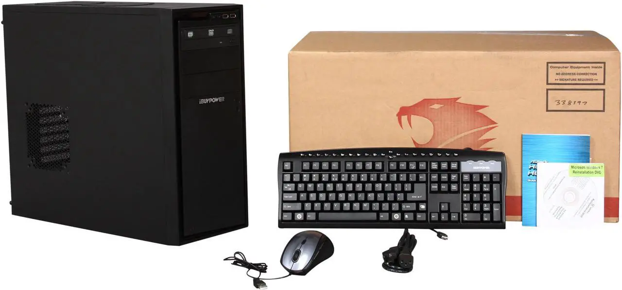 iBUYPOWER Desktop PC Gamer Power 913i Intel Core i3-2120 8GB DDR3 500GB ...