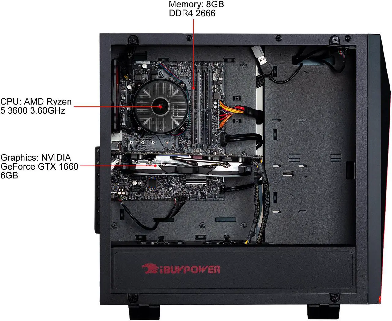iBUYPOWER - Gaming Desktop PC - AMD Ryzen 5 3600 (3.60 GHz) NVIDIA ...