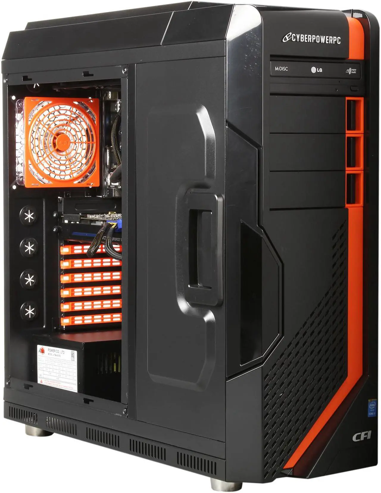 CyberpowerPC Desktop PC Zeus EVO Thunder 415LQ Intel Core i7-4790K 16GB ...